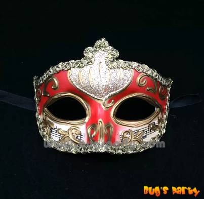 Venetian Glitter Half Mask, Ballroom masquerade party mask – Bug's Party